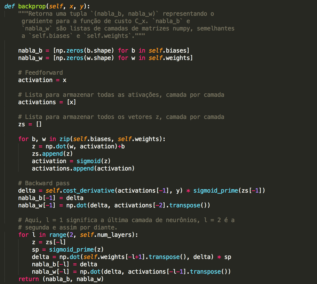 Capítulo 16 - Algoritmo Backpropagation em Python - Deep Learning Book